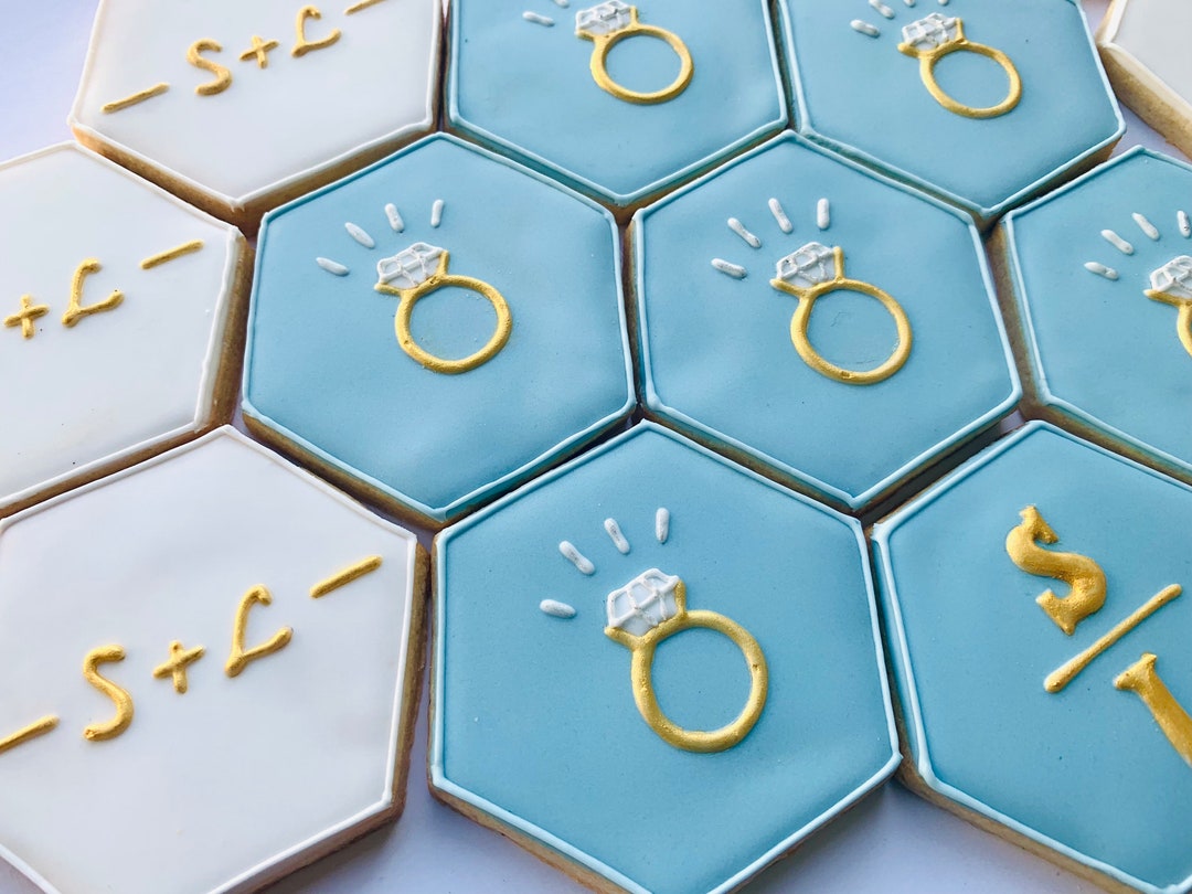 Engagement Cookies, Wedding Cookies, Diamond Ring Cookies, Wedding Ring ...