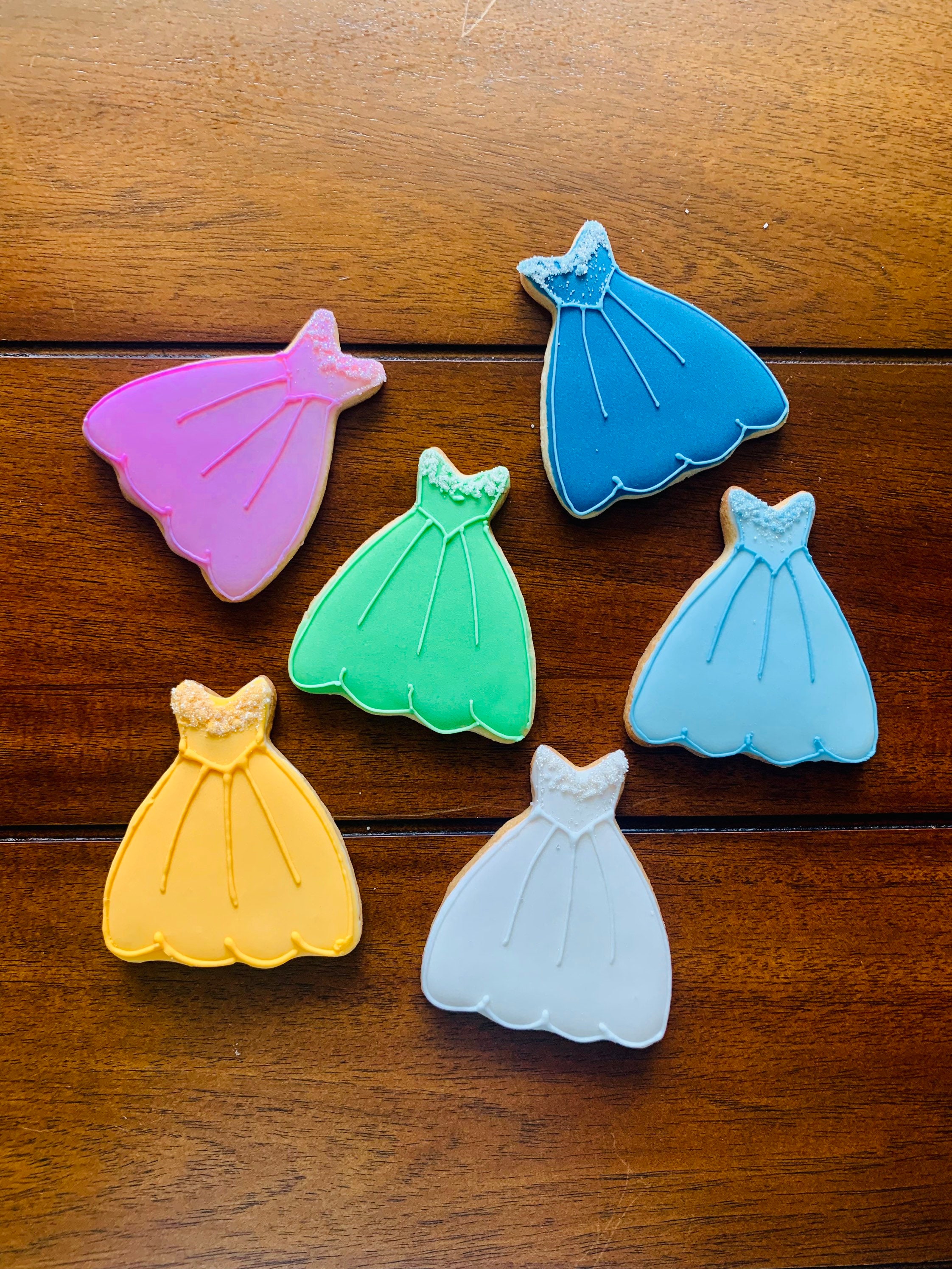 Princess Dress Formal Dress Cookies, Fancy Dress Cookies, Bridal Shower ...