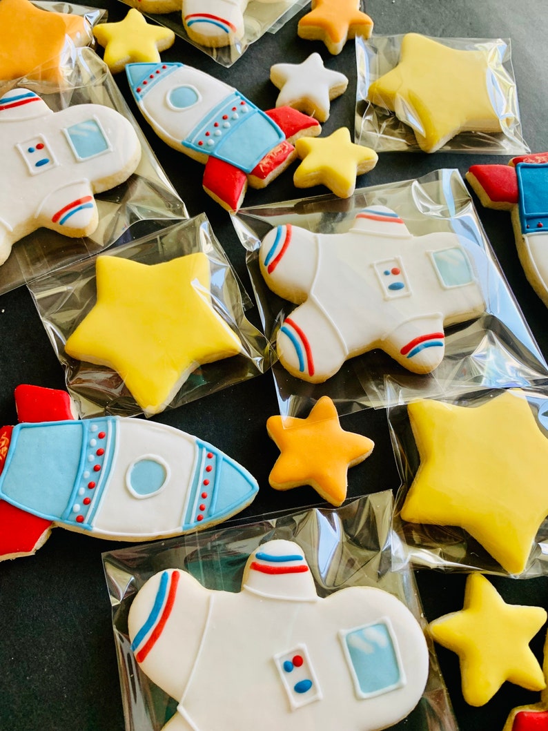 Fly Me to the Stars Space Sugar Cookies, Astronaut Cookies, Stars Sugar ...