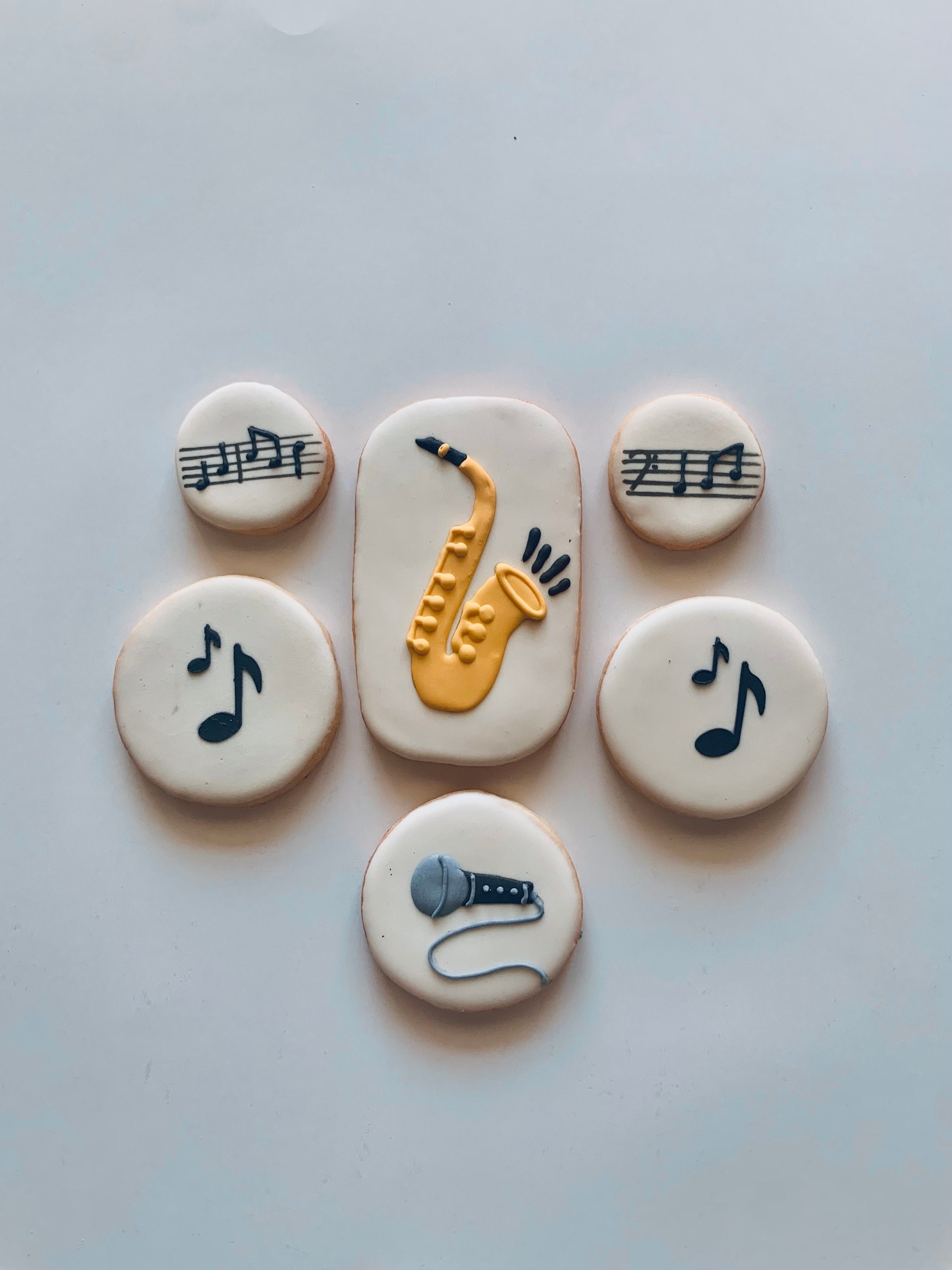 Saxophone and Drum Cookies Music Notes Cookies Orchestra - Etsy