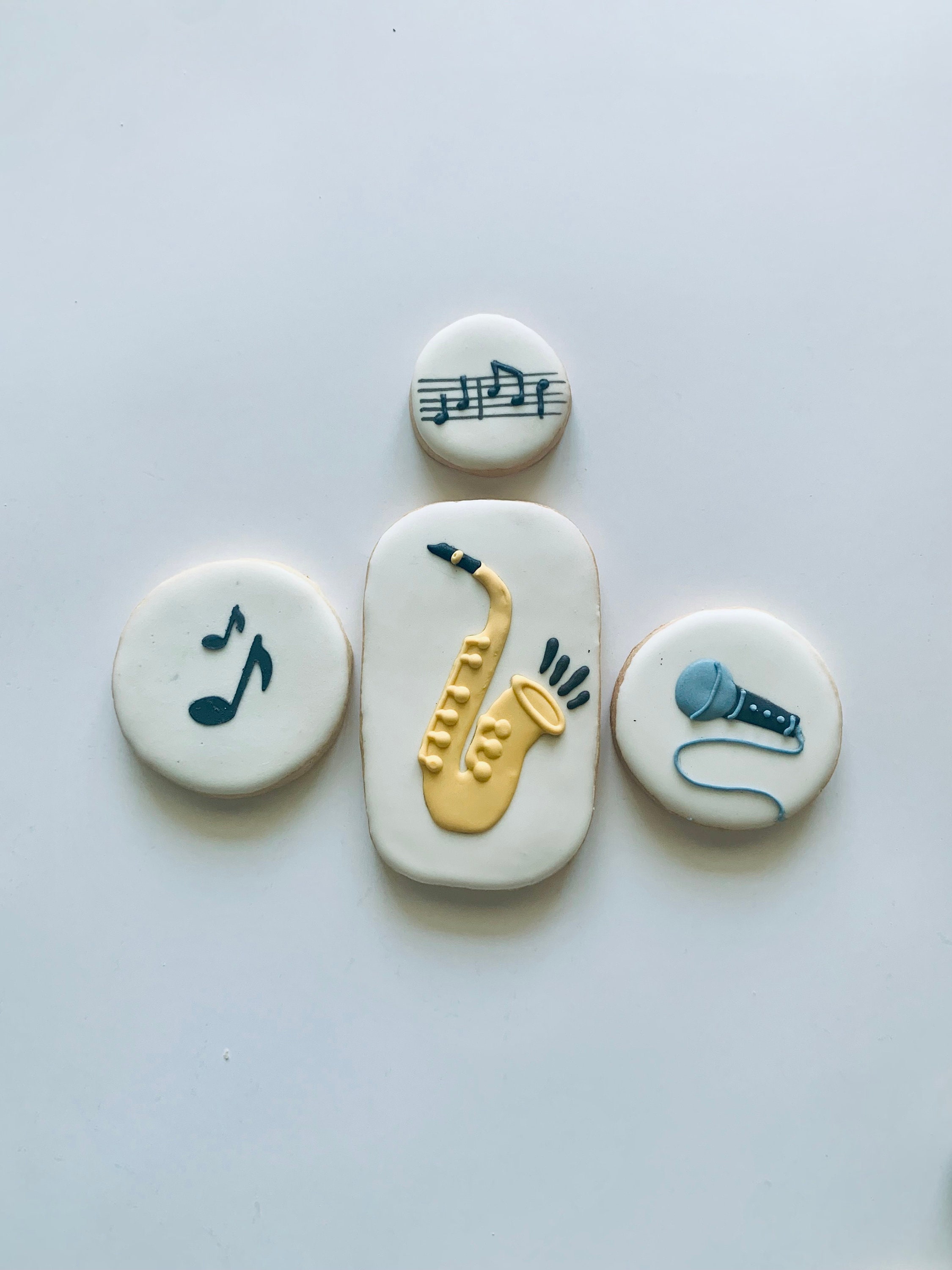 Saxophone and Drum Cookies Music Notes Cookies Orchestra - Etsy