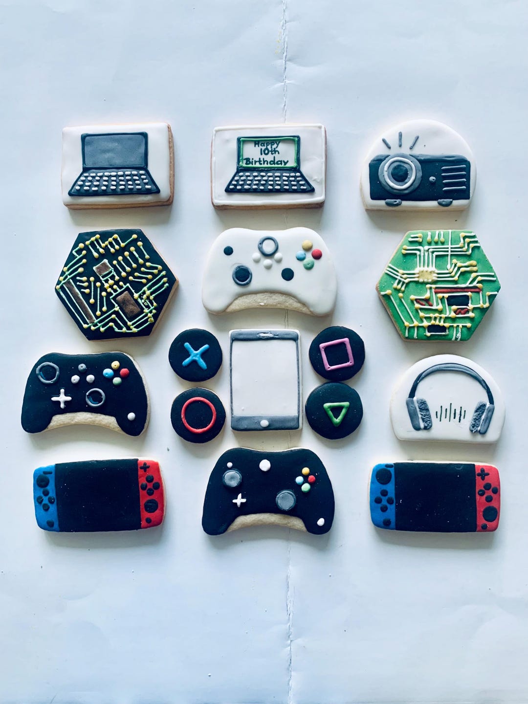 Tech Sugar Cookies, Birthday Cookies, Celebration Cookies, Party ...