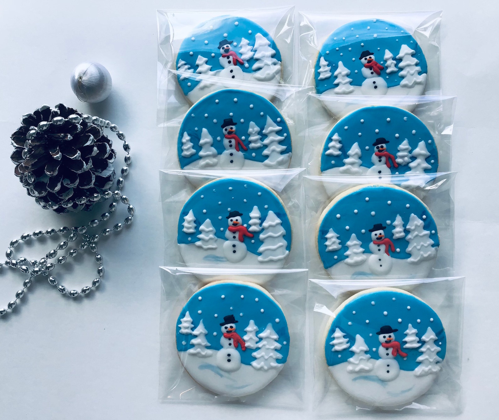Winter Snow Sugar Cookies, Snowman Sugar Cookies, Winter Mountain Sugar ...