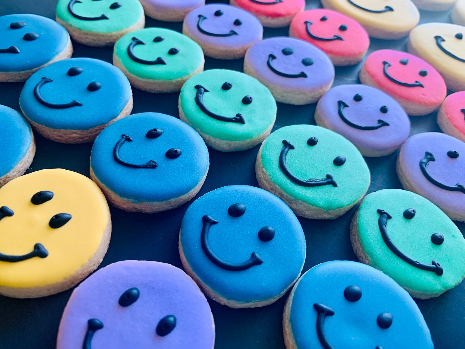 Smiley Face Party Set Sugar Cookies. Bright, Fun, and Delicious ...