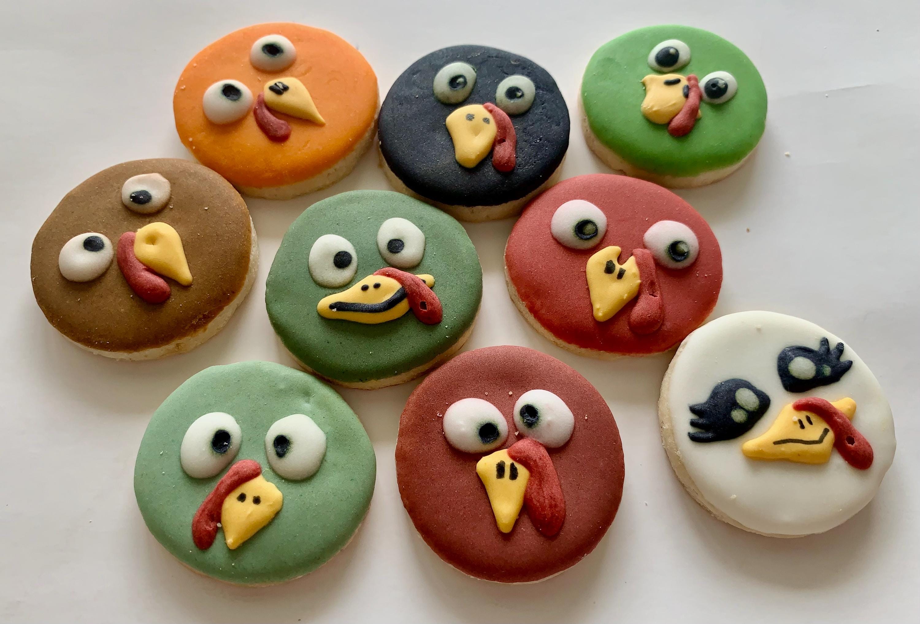 Mini Turkey Face Thanksgiving , Fall Sugar Cookies, Holiday Cookies ...