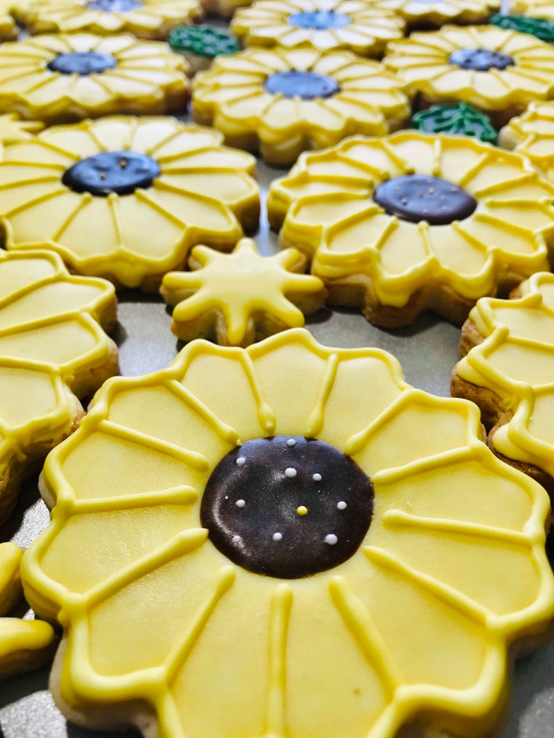 You Are My Sunshine! Sunflower Themed Sugar Cookies for Birthday, Fall ...