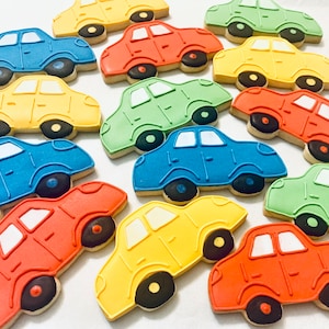 Car Birthday Cookies,baby Shower Car Cookies, Police Car Cookies ...