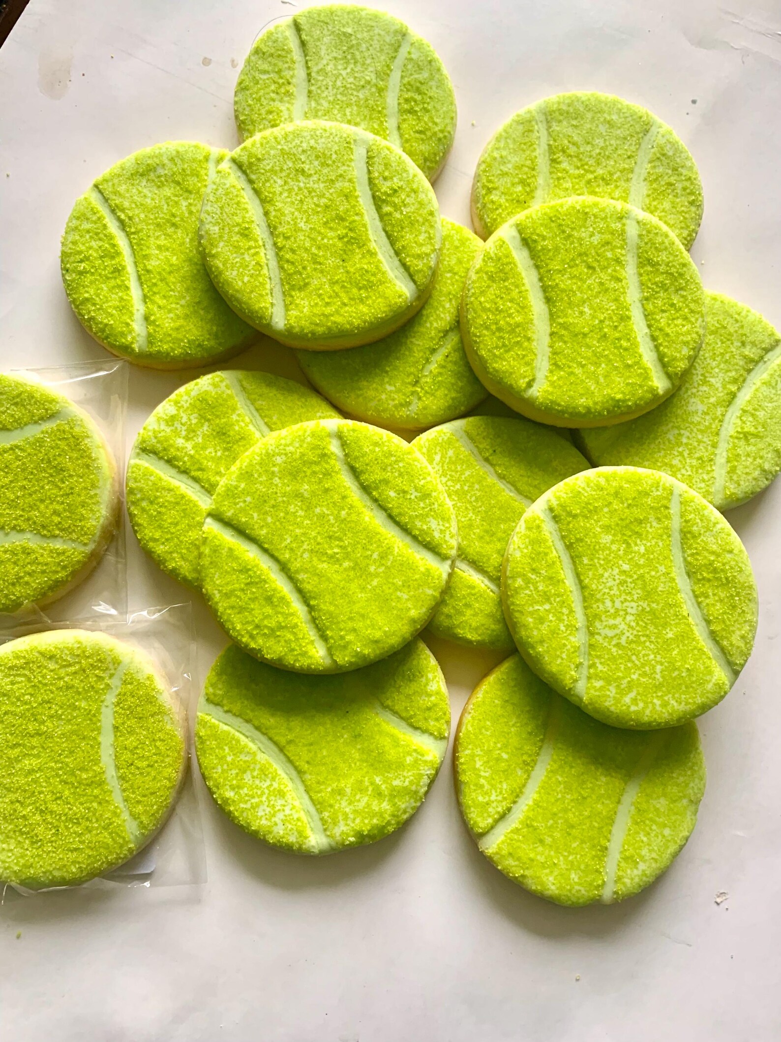 Tennis Ball Sugar Cookies, Sport Cookies, Party Favor, Tennis Birthday ...