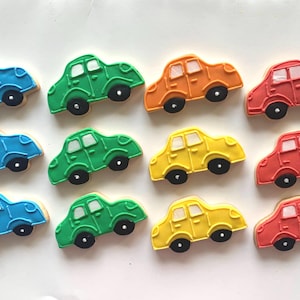 Car Birthday Cookies,baby Shower Car Cookies, Police Car Cookies ...