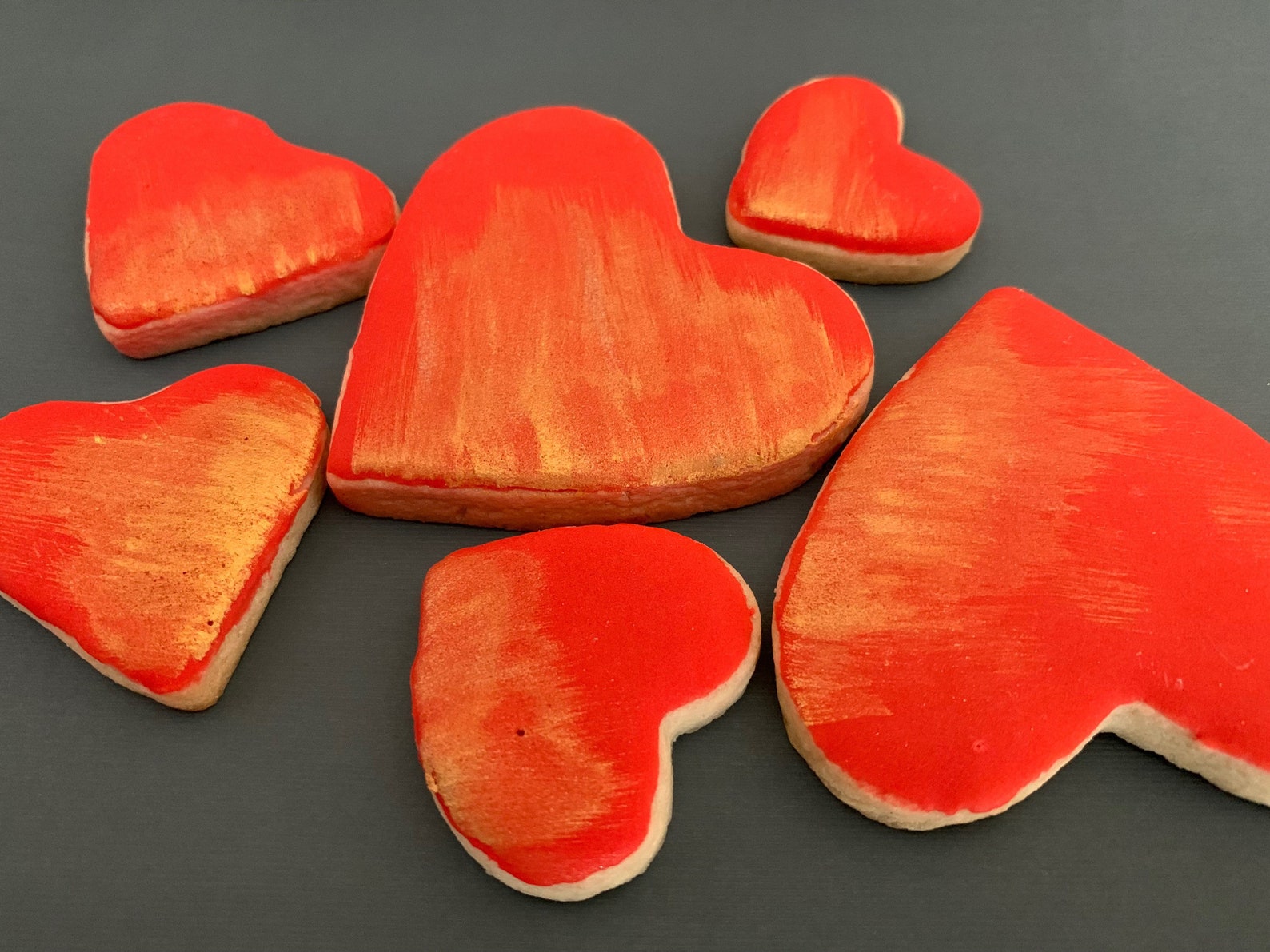 Golden Heart Sugar Cookies, Lovely Cookies, Edible Gift. - Etsy