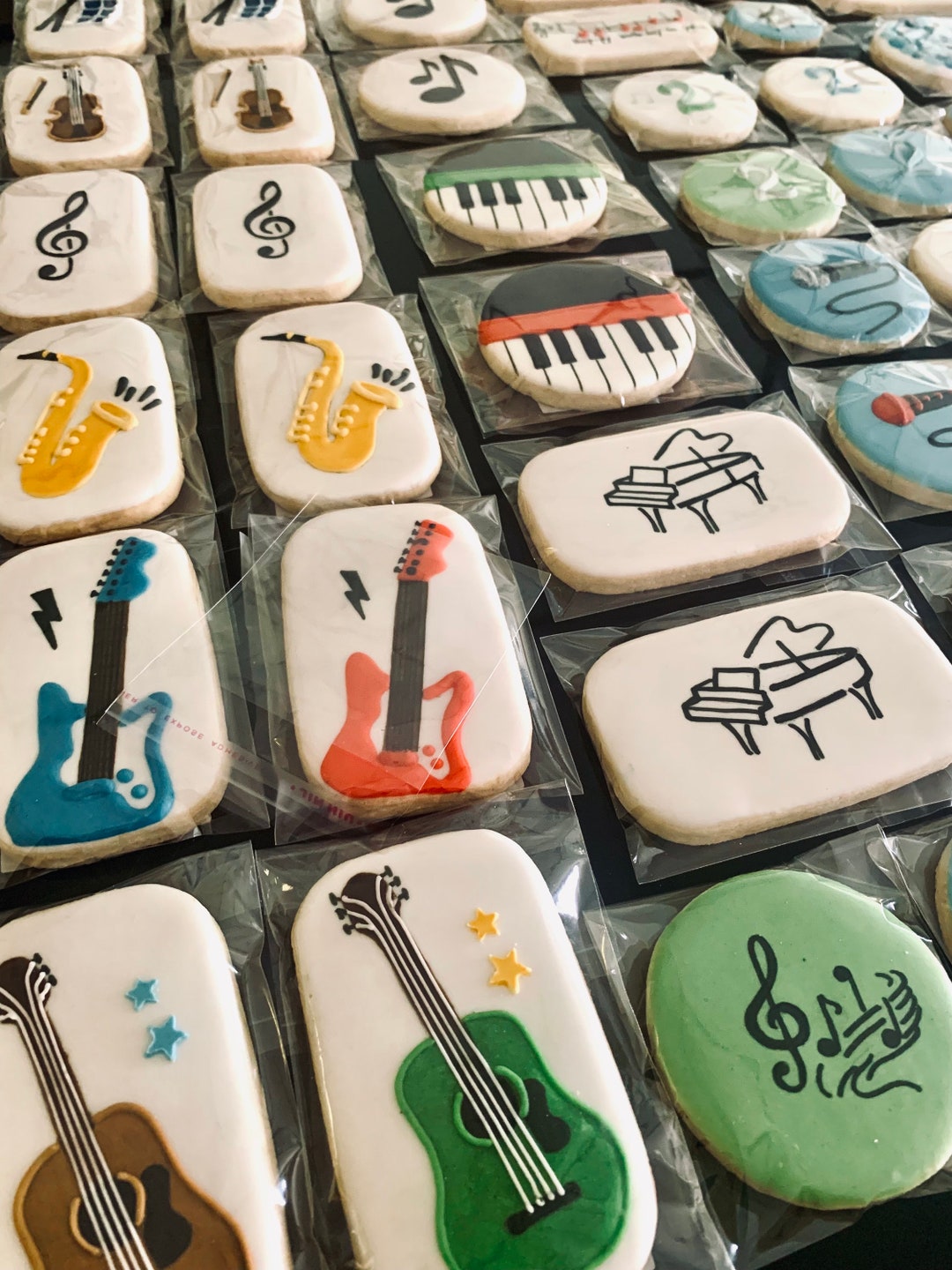 Music Concert Sugar Cookies, Music Instruments, Violin, Piano, Guitar ...