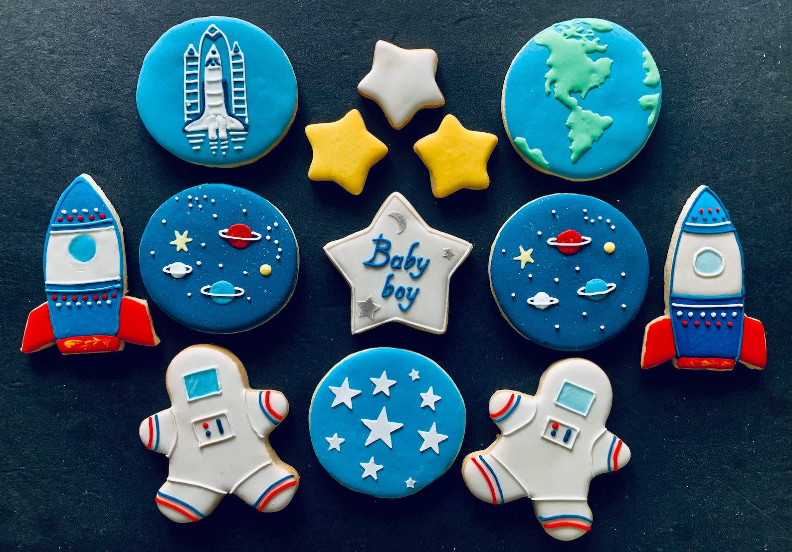 Space Travel Sugar Cookies Astronaut Cookies Earth Cookies - Etsy