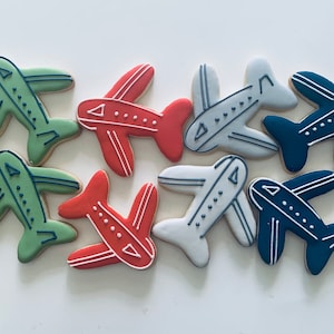 Aviation, Airplane Sugar Cookies, Pilot Gift, Baby Shower, Airplane ...