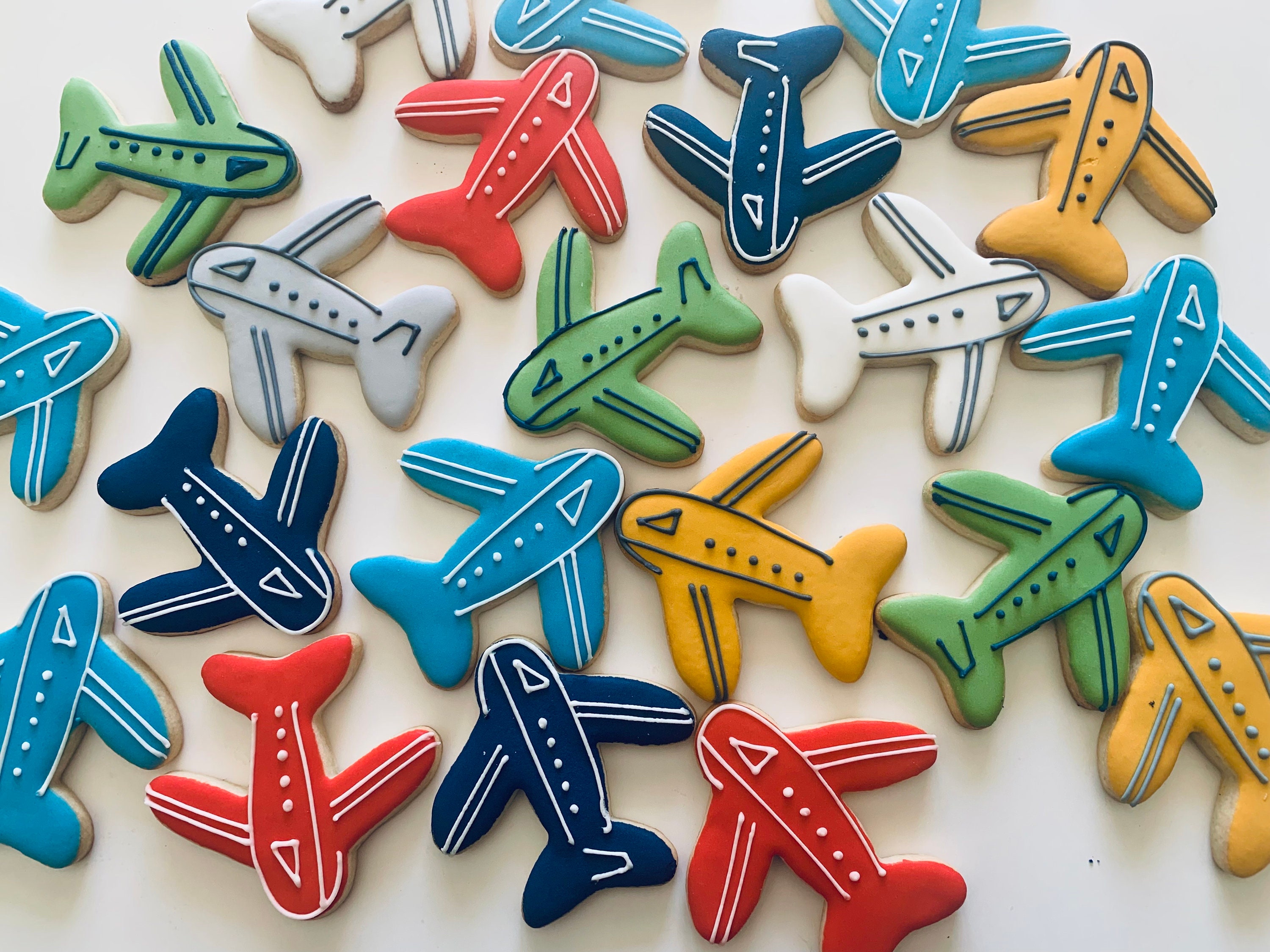 Aviation, Airplane Sugar Cookies, Pilot Gift, Baby Shower, Airplane ...