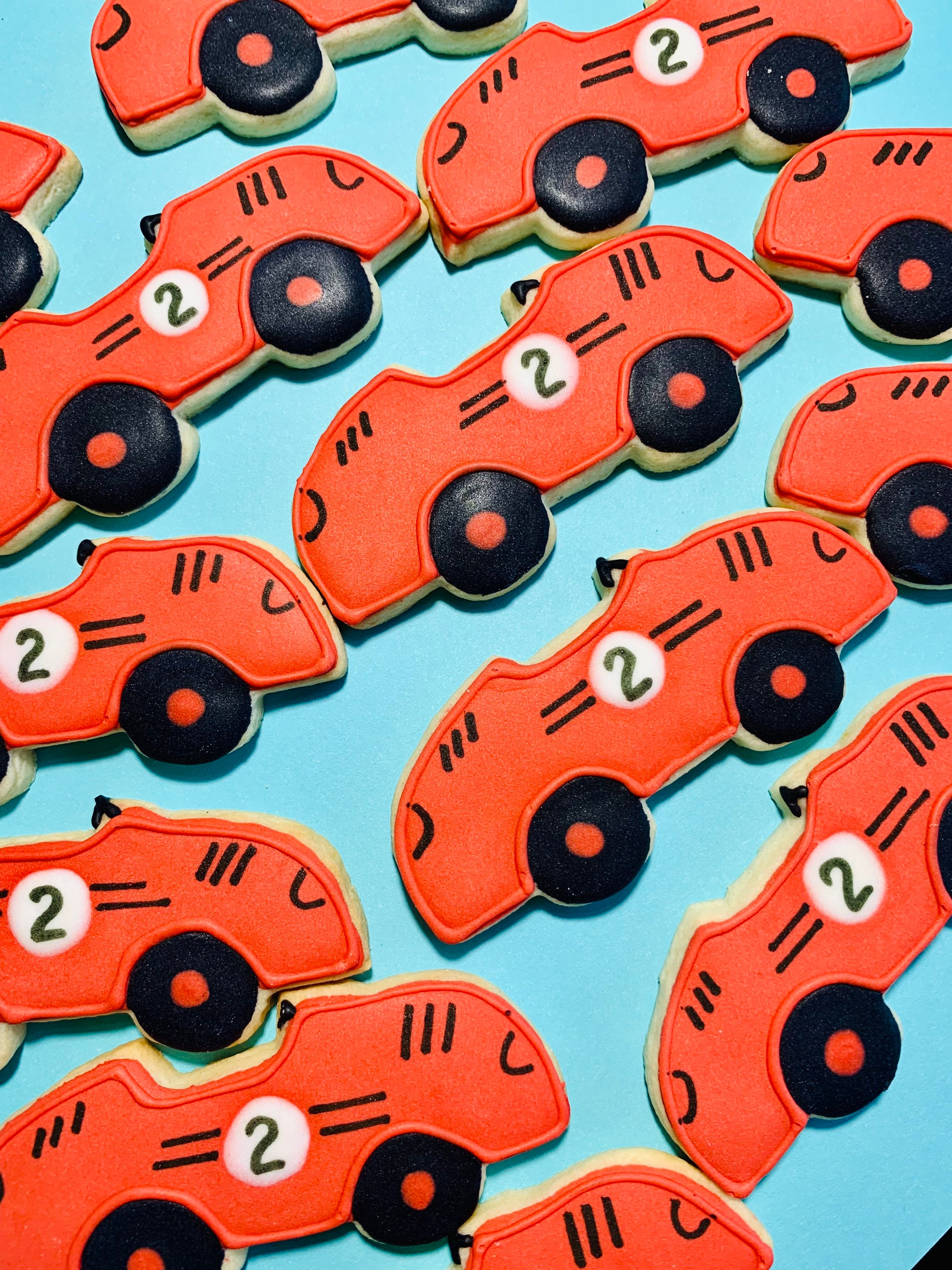 Race Car Birthday Cookies, Baby Shower Race Car Cookies, Formula 1 Car ...