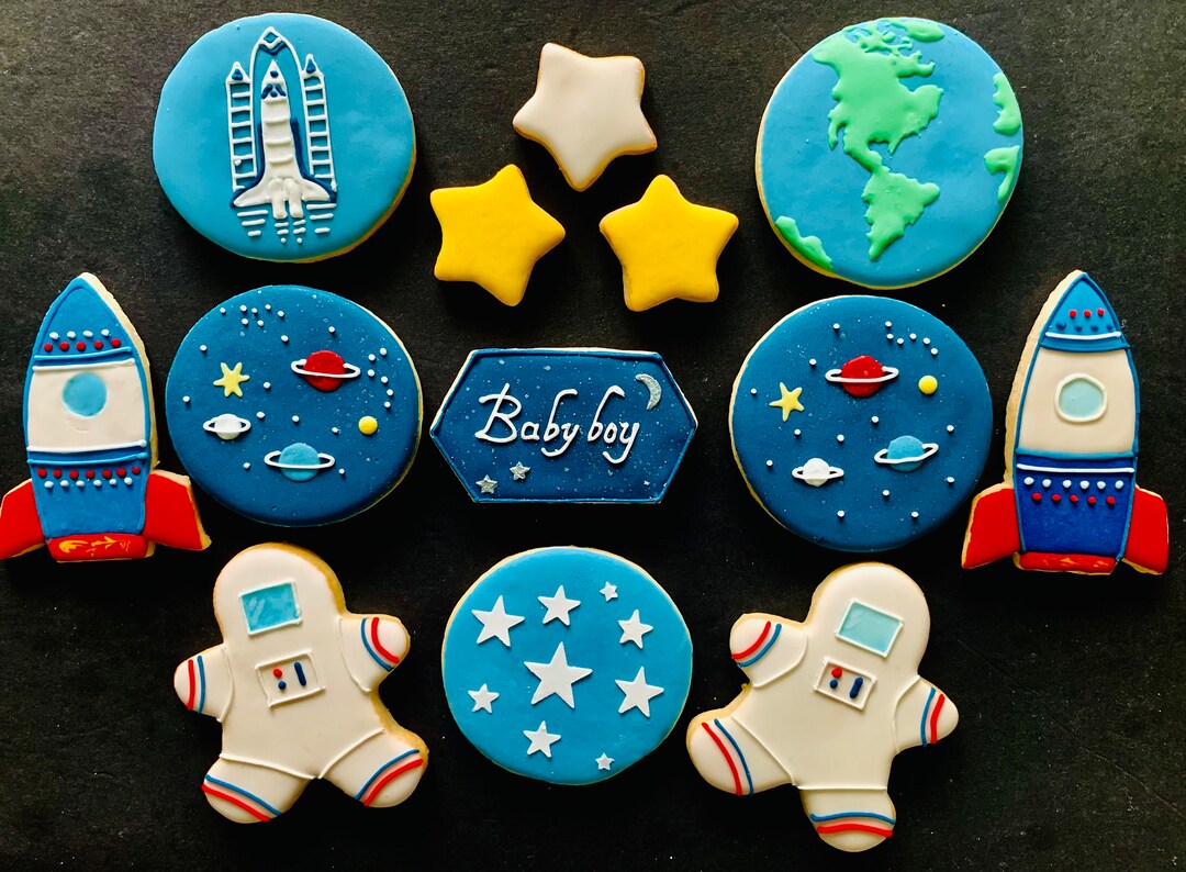 Space Travel Sugar Cookies, Astronaut Cookies, Earth Cookies, Planets ...