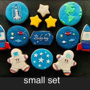 Baby Boy/girl Space Sugar Cookies 3 Dozen, Space Shuttle, Astronauts ...