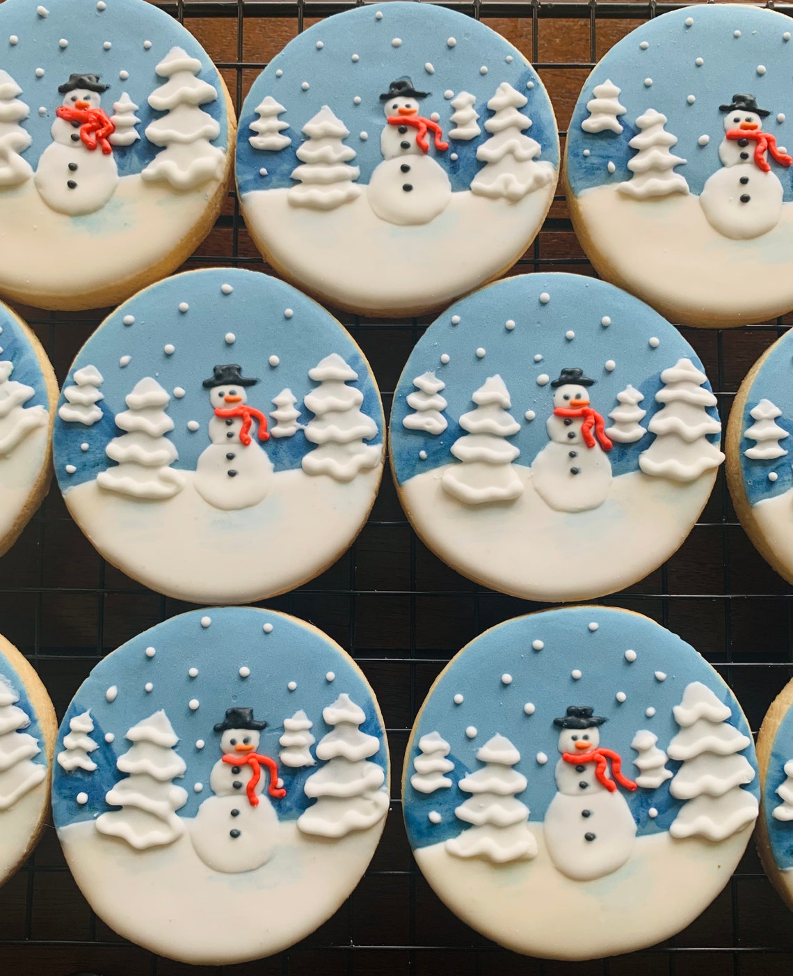 Winter Snow Sugar Cookies, Snowman Sugar Cookies, Winter Mountain Sugar ...