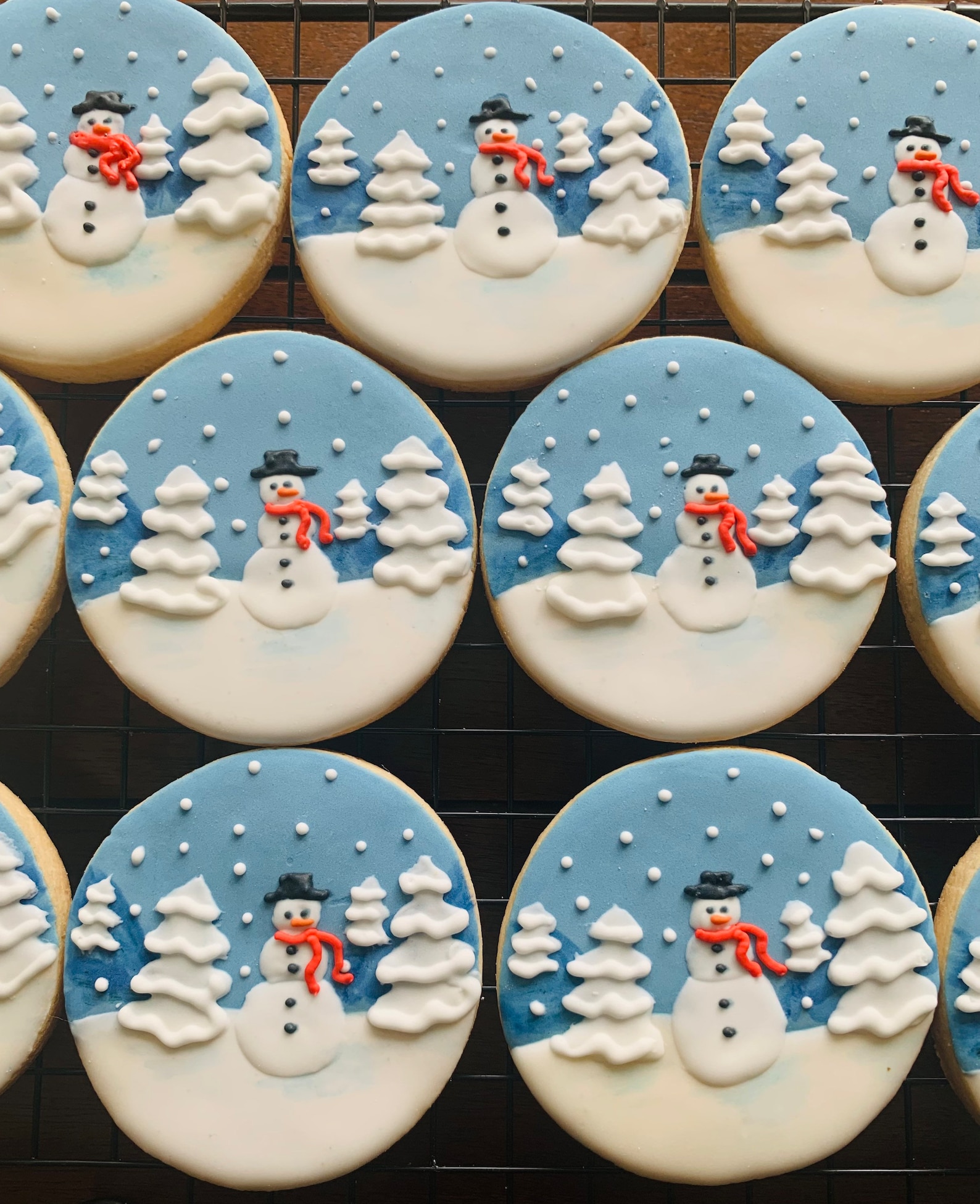 Winter Snow Sugar Cookies, Snowman Sugar Cookies, Winter Mountain Sugar ...