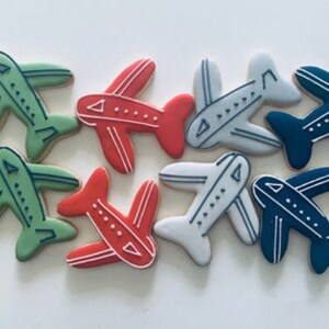 Aviation, Airplane Sugar Cookies, Pilot Gift, Baby Shower, Airplane ...