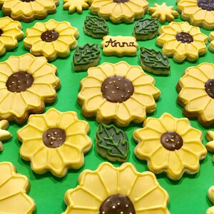 You Are My Sunshine! Sunflower Themed Sugar Cookies for Birthday, Fall ...