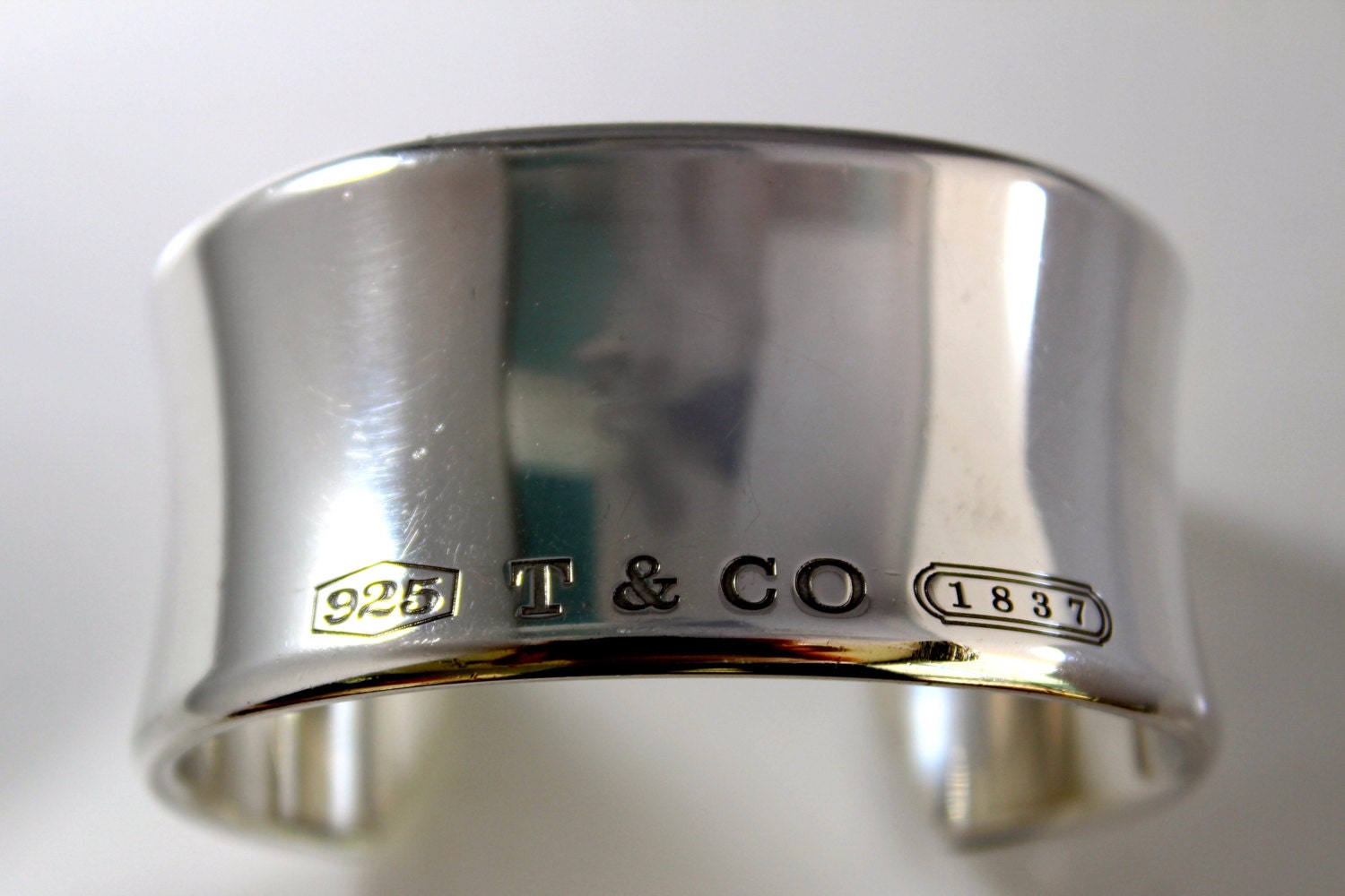 Tiffany and Co. Silver Bracelet 925 T & Co. 1837 Wide Cuff | Etsy