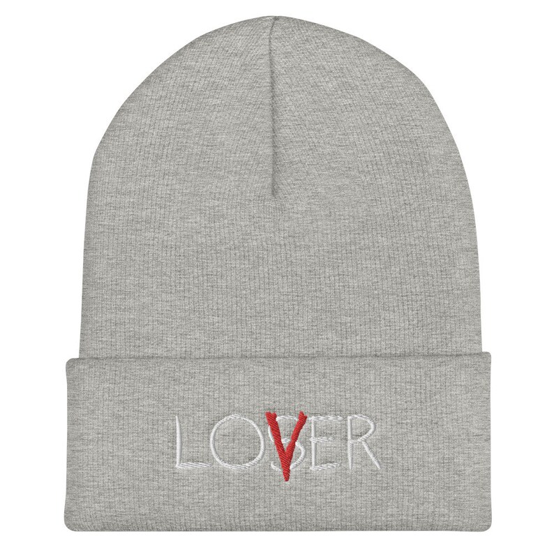 Lover Loser Graphic Embroidered Cuffed Beanie - Etsy