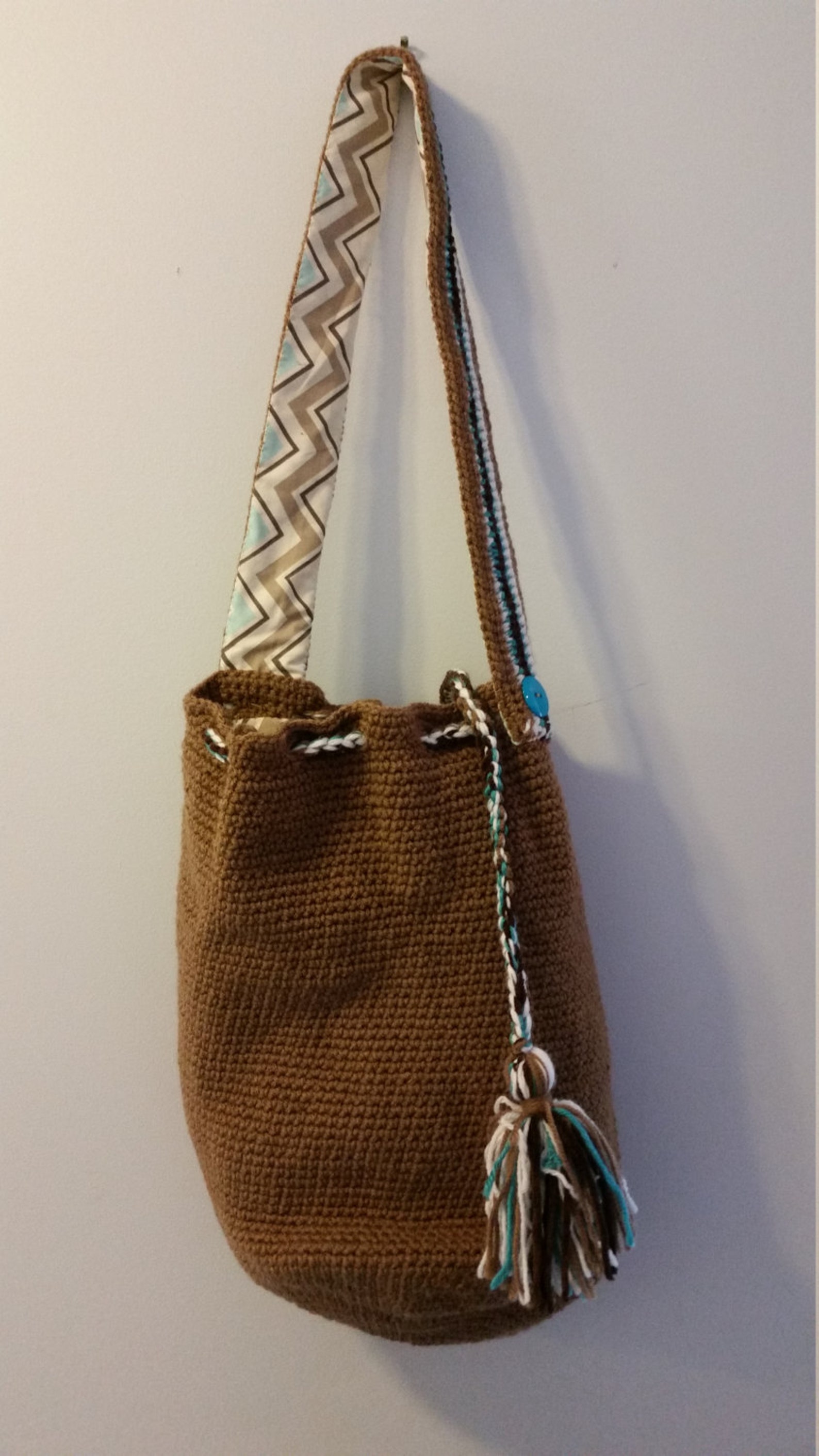 Brown and Patterned Bogo Style Bag - Etsy