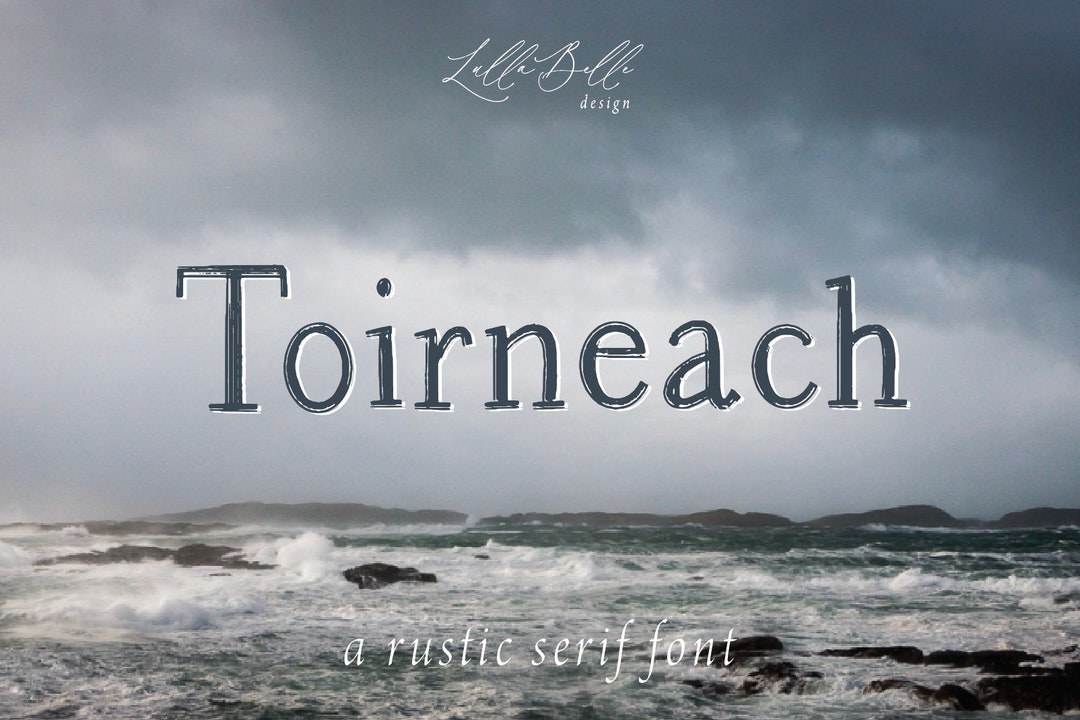 Toirneach A Rustic Hand-lettered Serif Font - Etsy