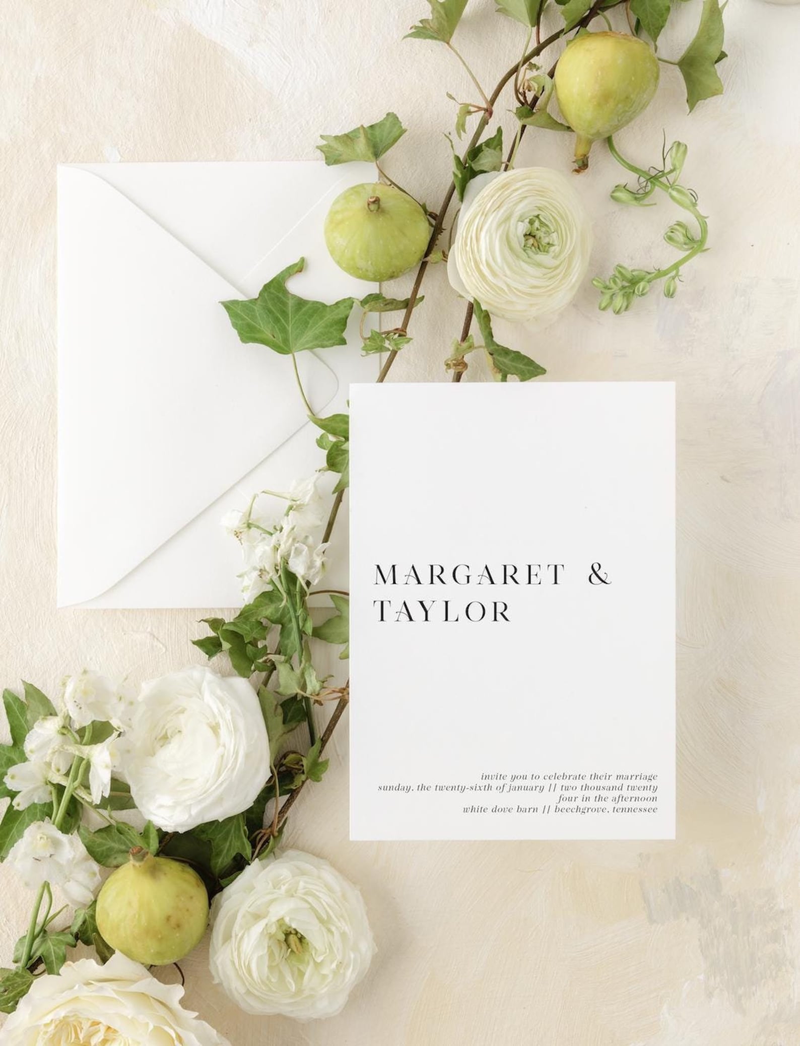 Modern Wedding Invitation | Simple Invitation | Minimalistic Wedding ...