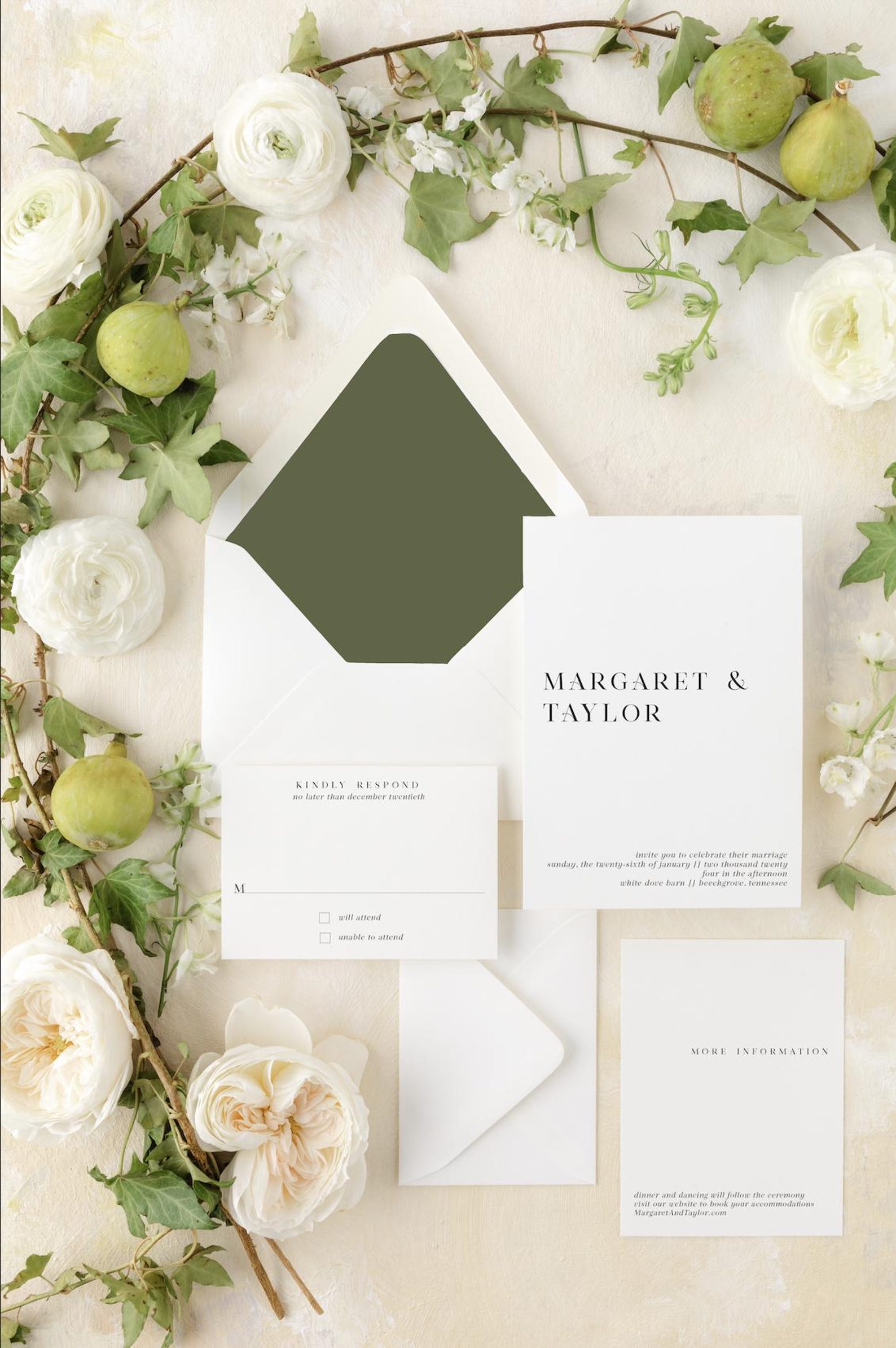 Modern Wedding Invitation | Simple Invitation | Minimalistic Wedding ...