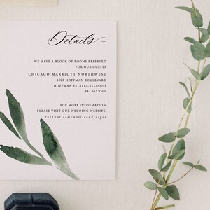 Modern Greenery Invitation Watercolor Greenery Invitation Simple ...