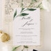 Modern Greenery Invitation Watercolor Greenery Invitation Simple ...