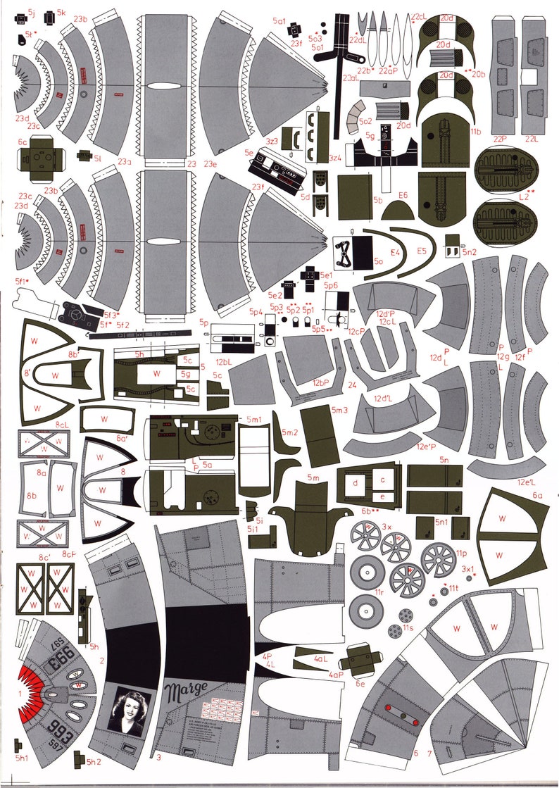 Lockheed P-38J LigthningPaper model kit 3D paper craft | Etsy