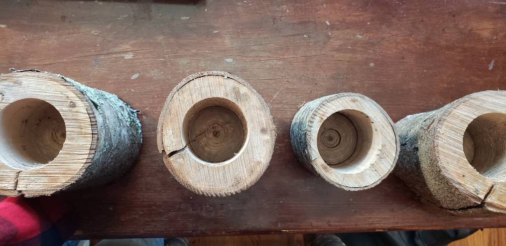 Reclaimed log planter or pot for succulent repurposed wood | Etsy