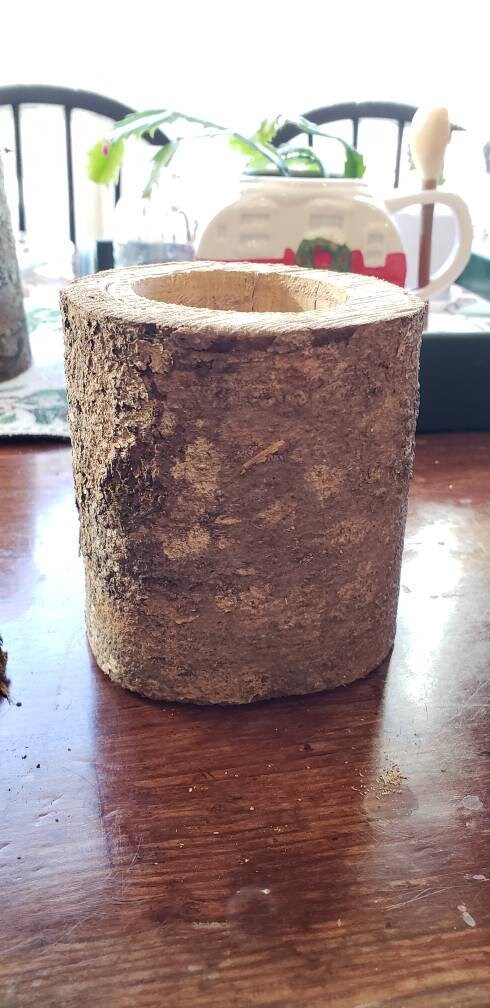 Reclaimed log planter or pot for succulent repurposed wood | Etsy