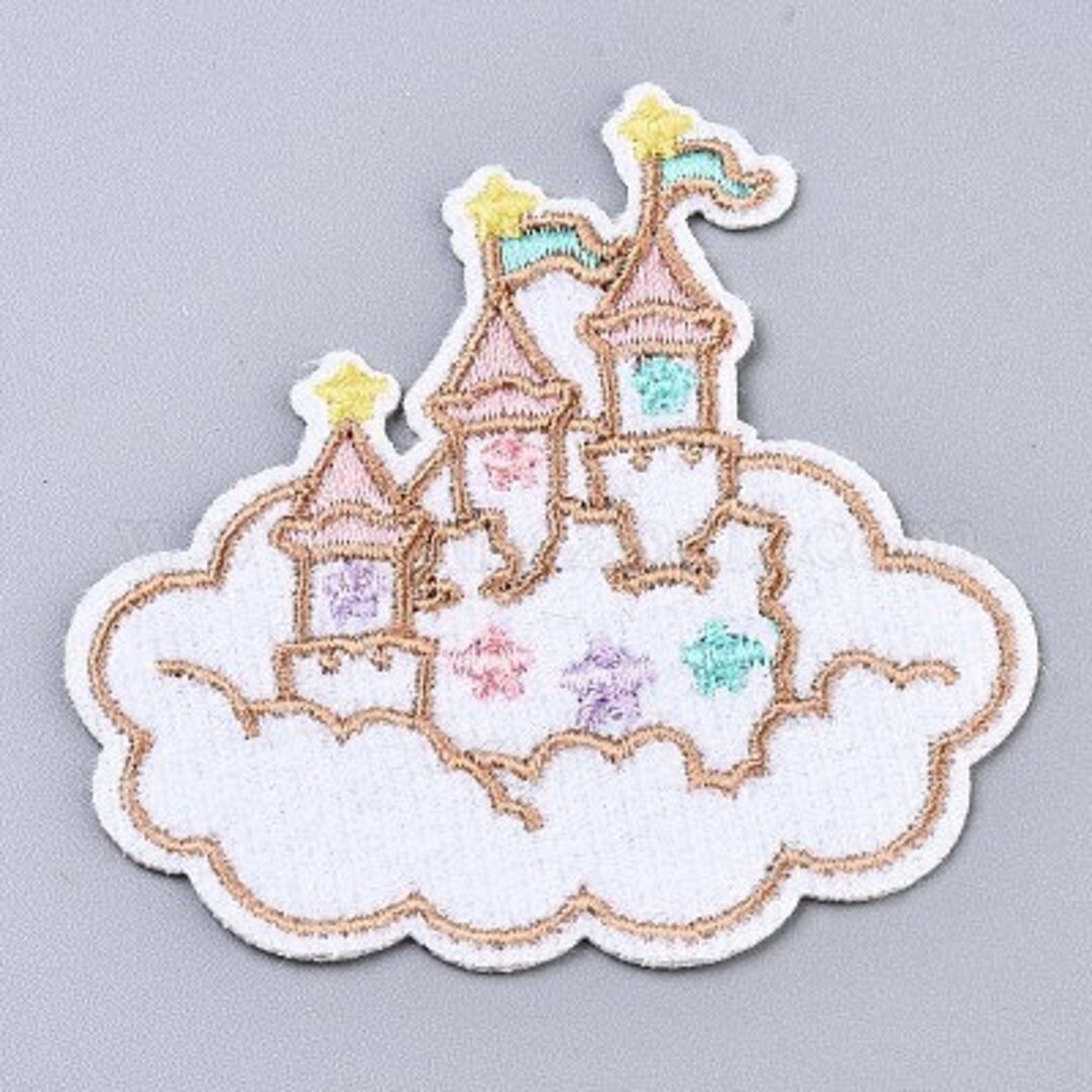 Castle Appliques, Computerized Embroidery Cloth Iron On/sew on Patches ...
