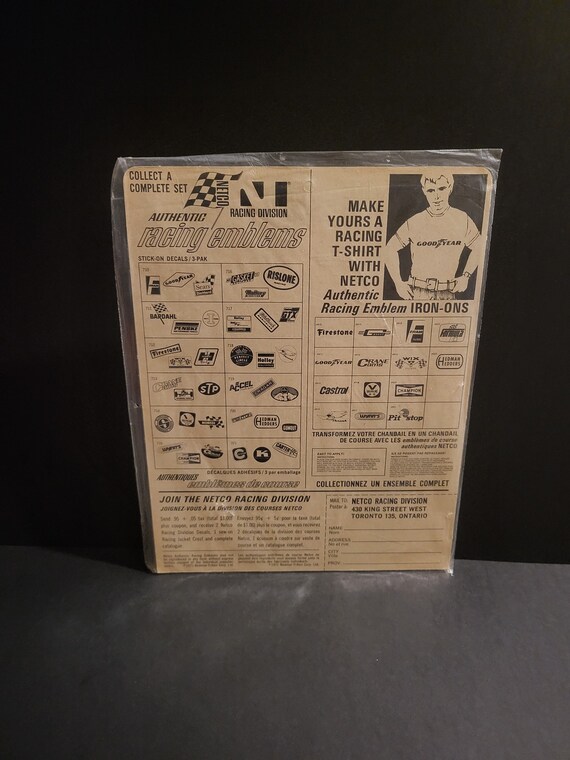 Vintage Racing Emblems Iron On Decal Pit Stop Helmet,… - Gem