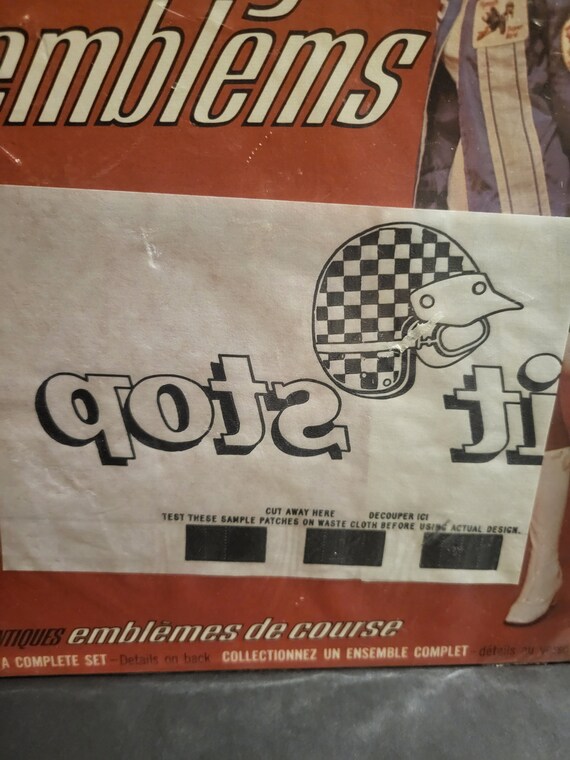 Vintage Racing Emblems Iron On Decal Pit Stop Helmet,… - Gem