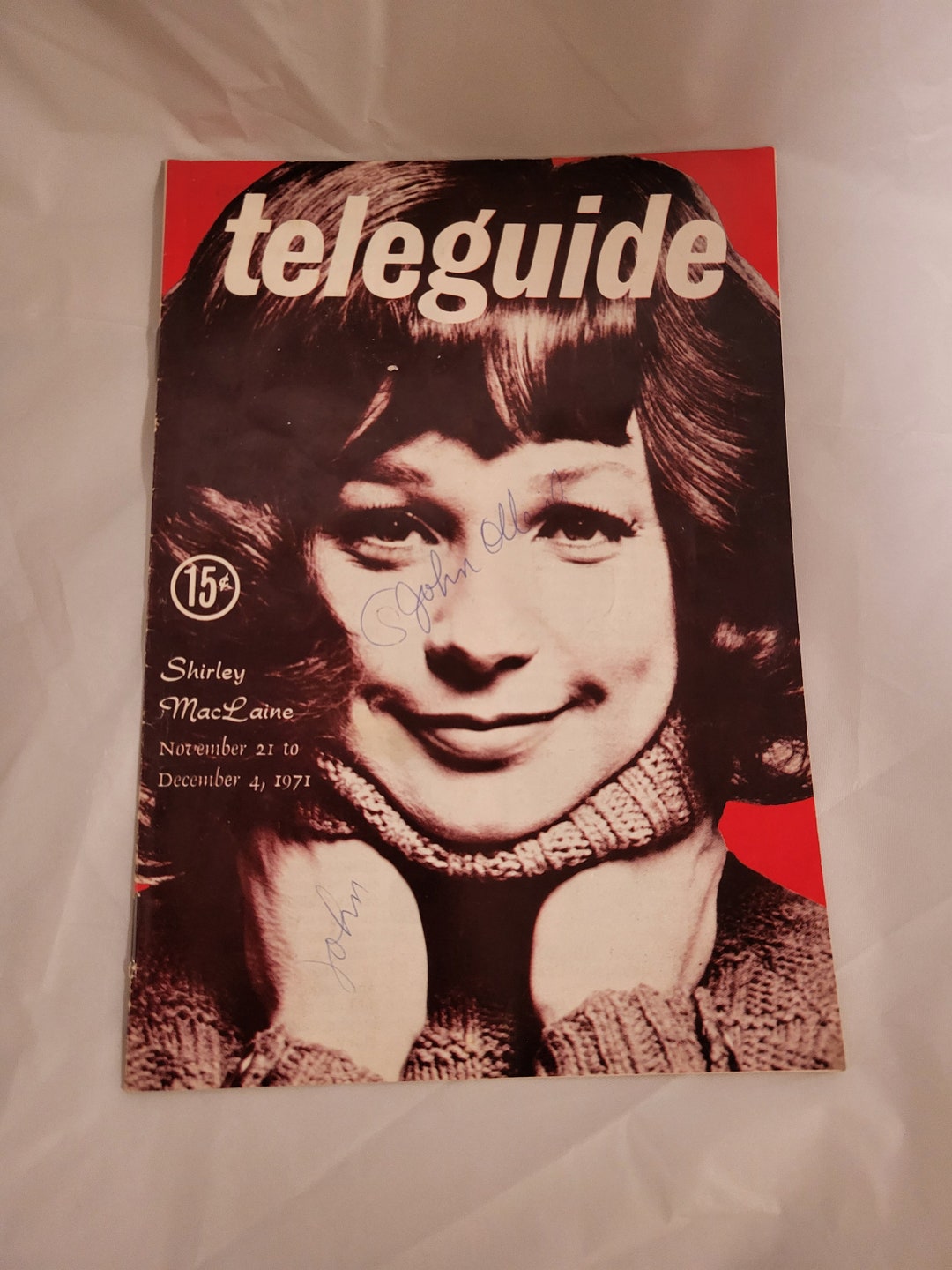 Vintage Teleguide Shirley Maclaine, Tv Guide Shirley Maclaine, Okanagan Tv Guide, Vintage ...