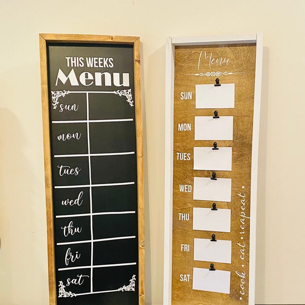 Weekly Menu Board - Etsy