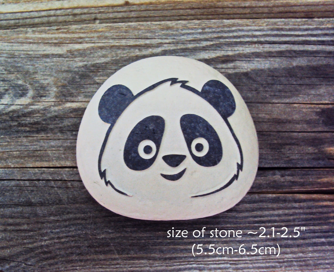 Panda Engraved stone Personalized gift Xmas gifts | Etsy