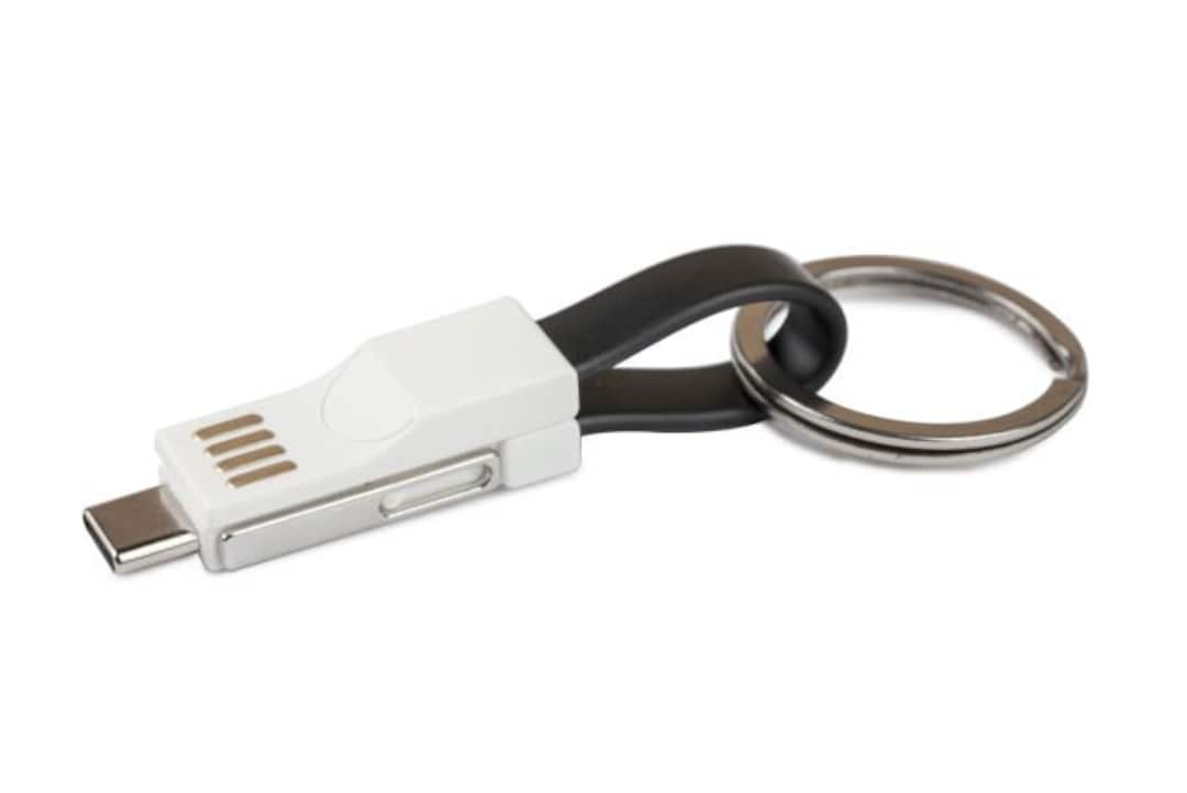 3 in 1 Portable Keyring Charging Cable - Dual Lightning and Micro USB ...