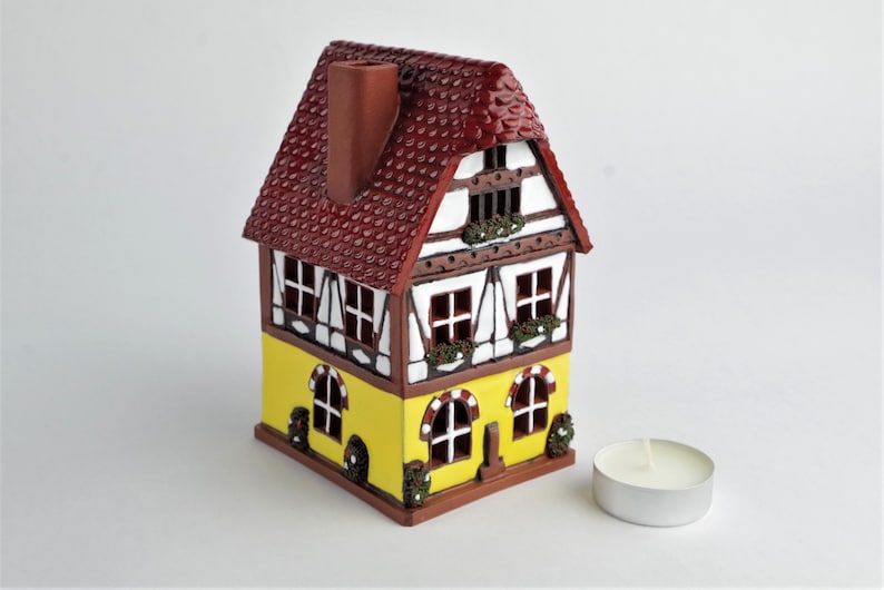 Ceramic Candle Holder House Handmade Ligthing Decor Aroma - Etsy