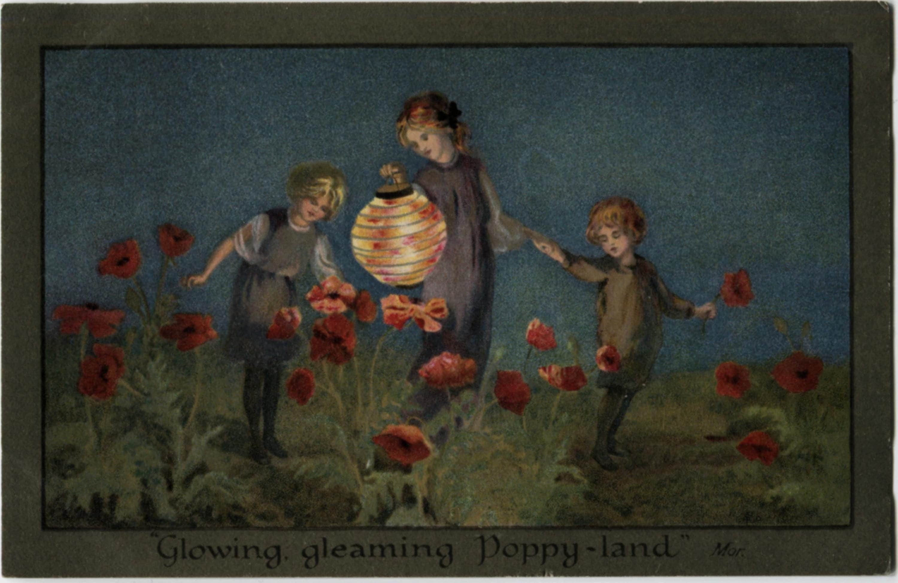 Antique Sybil Barham Postcard, 'glowing, Gleaming Poppy-land', Children ...