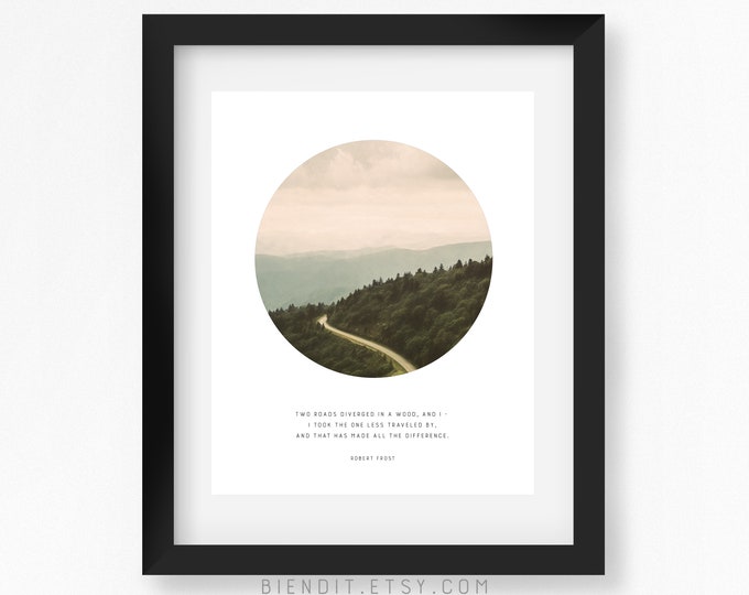 The Road Less Traveled, Literary Quote, Robert Frost, Two Roads ...