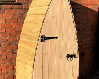 Gothic Arch/boat Shaped Log Store-delivered Fullyassembled - Etsy UK