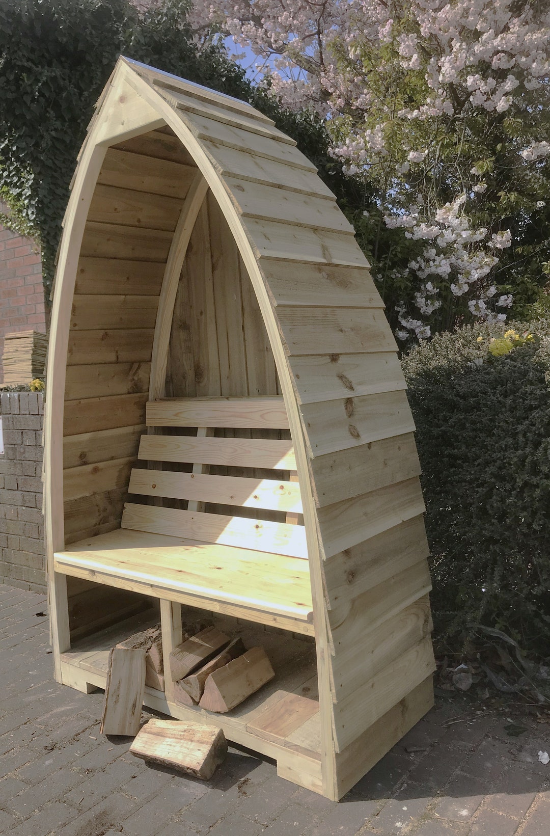 Boat/gothic Arch Shape Garden Seat/bench - Delivered Fully Assembled - Etsy