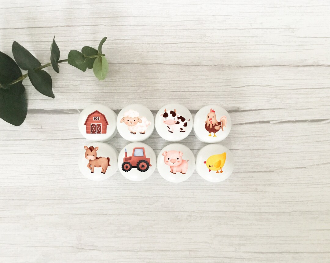 Farm Animals Drawer Knobs, Drawer Pulls, Door Knobs, Children's Room ...