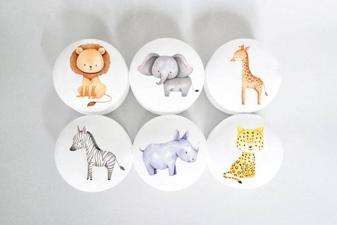 Jungle Animals Drawer Knobs Door Knobs Furniture Knobs - Etsy